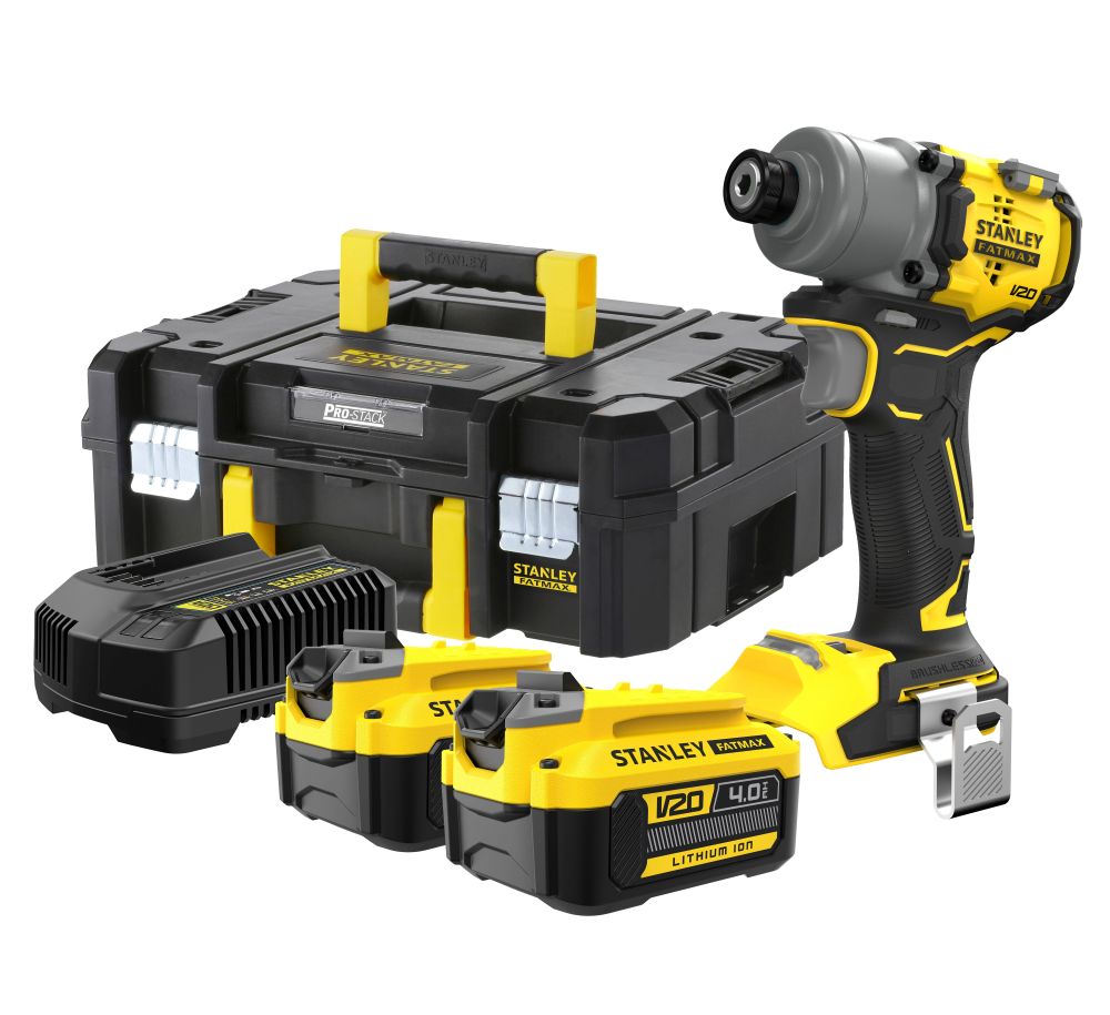 SBI830M2T-KR 20V MAX G2 브러쉬리스 스탠리 임팩 드라이버 (배터리 4.0Ah x 2, Pro-Stack ...